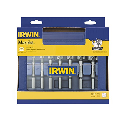 IRWIN Marples Forstner Bit Set, Wood Drilling, 8 Piece (1966892)