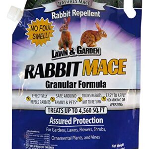 Nature's MACE Rabbit Repellent 7lb Granular/Covers 4,560 Sq. Ft. / Rabbit Repellent and Deterrent/Keep Rabbits Out of Your Lawn and Garden/Safe to use Around Children & Plants