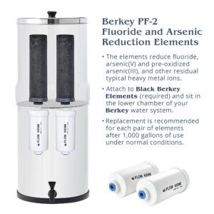 Berkey Authentic Berkey PF-2 Fluoride and Arsenic Reduction Elements (Set of 4 Elements