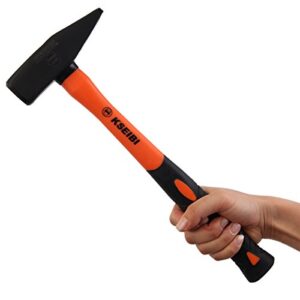 KSEIBI Engineers Machinist Blacksmith Strike Club Hammer (Soft Grip Handle, 1.10 lb / 500 grams)