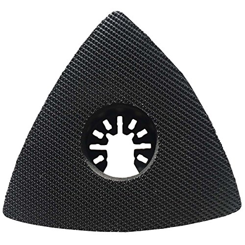 XXGO 51 Pcs Triangular 80mm 3-1/8 Inch Hook and Loop 60 80 100 120 240 Grits Oscillating Multi Tool Sandpaper and Triangle Multitool Sanding Pads Kits XG5106