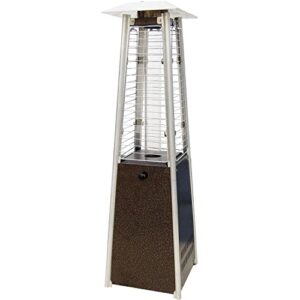 hanover mini pyramid tabletop propane patio heater in hammered bronze