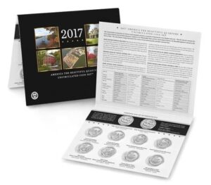 2017 p & d america the beautiful quarters uncirculated coin set us mint packaged