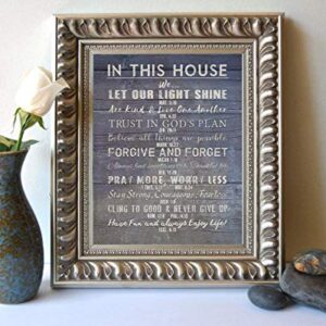 In This House Photo Print, Christian Bible Verse Family Rules Art, Scripture Inspirational Wall and Home Decor Poster, Unframed, Housewarming Gift, 8x10 Inches