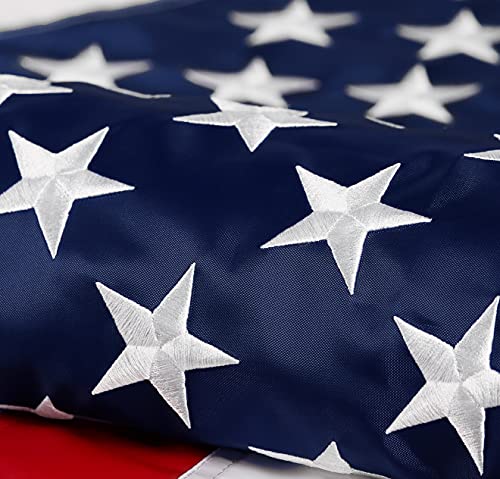 American Flag 4x6 ft: Longest Lasting US Flag, Made From Nylon, Embroidered Stars, Sewn Stripes, Brass Grommets, UV Protection Perfect for Outdoors! USA Flag