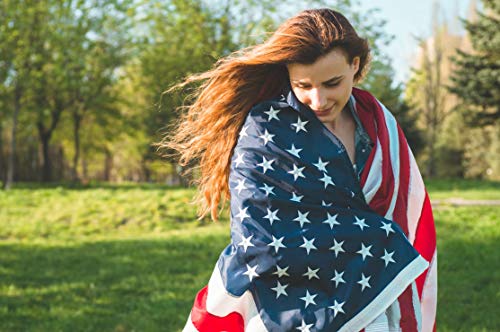 American Flag 4x6 ft: Longest Lasting US Flag, Made From Nylon, Embroidered Stars, Sewn Stripes, Brass Grommets, UV Protection Perfect for Outdoors! USA Flag