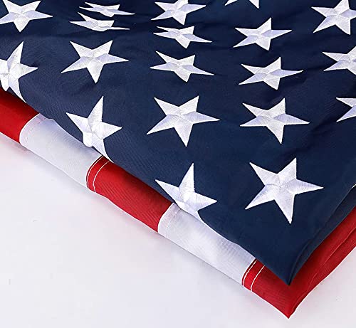 American Flag 4x6 ft: Longest Lasting US Flag, Made From Nylon, Embroidered Stars, Sewn Stripes, Brass Grommets, UV Protection Perfect for Outdoors! USA Flag