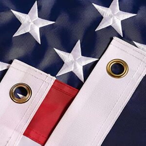 American Flag 4x6 ft: Longest Lasting US Flag, Made From Nylon, Embroidered Stars, Sewn Stripes, Brass Grommets, UV Protection Perfect for Outdoors! USA Flag