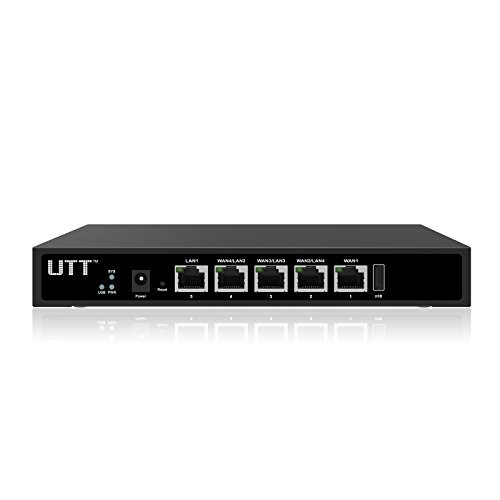 UTT ER840G 4 WAN Ports Internet Router with 4 Gigabit WAN Ports, Wired VPN Router with Load Balance & Failover, IPSec and PPTP VPN, Access Control, for Home and Small Business