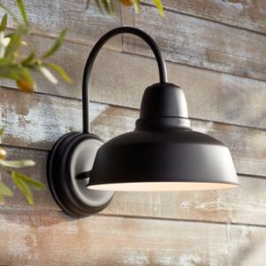 john timberland urban barn rustic industrial farmhouse outdoor barn light fixture black gooseneck arm 13" for exterior barn deck house porch yard patio outside garage front door garden roof