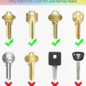 Uniclife 32 Pcs Key Cap Covers 1 Inch Key Head Protectors Soft Flexible Key Identifiers for Standard Regular Thin Flat House Keys (Not Suitable for Odd-Shaped Keys), 8 Colors