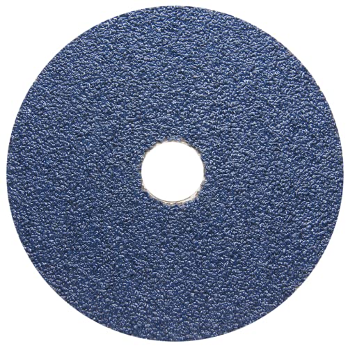 Benchmark Abrasives 5" Zirconia Resin Fiber Sanding Discs for Grinding, Blending, Finishing, and Polishing 7/8" Arbor, Stock Removal Angle Grinder Discs (25 Pack) - 36 Grit