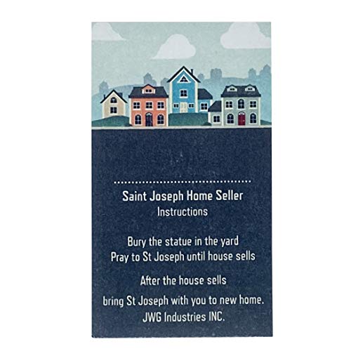 JWG Industries Saint Joseph Home Selling Kit 3 Inch Statue with Instructions and Prayer Card