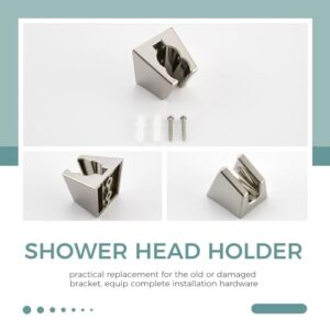 Handheld Shower Head Bracket with Two Slot, Aomasi Bidet Sprayer Hanger Bathroom Hose Shower Wand Holder Wall Mount Brushed Nickel