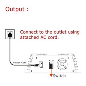 Y&H Grid Tie Inverter 600W Stackable DCDC15-28V PV Input AC110V MPPT Pure Sine Wave Micro Inverter fit for 12V Solar Panel/24V Battery