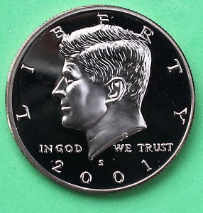 2001 s gem proof kennedy half dollar us coin half dollar uncirculated us mint