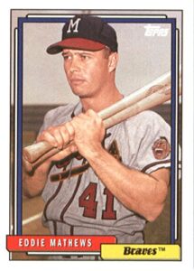 2017 topps archives #262 eddie mathews milwaukee braves baseball card