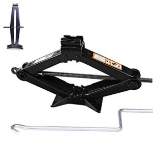 car scissor jack lift leveling with crank handle roadside emergency for honda civic/accord/cr-v/element/odyssey/pilot, 2-ton max. 360mm work height