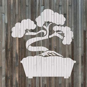 Bonsai Tree Stencil - Reusable Stencils for Painting - Create DIY Bonsai Tree Crafts and Projects