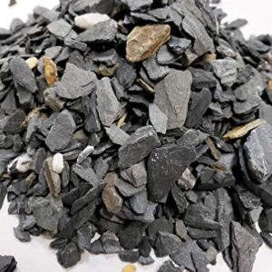 Natural Slate Stone - 1/8 to 1/4 inch Slate Gravel | Perfect for Basing Models, Aquariums, Bonsai and Miniature Gardens, 1lb