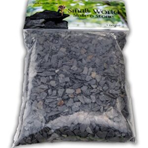 Natural Slate Stone - 1/8 to 1/4 inch Slate Gravel | Perfect for Basing Models, Aquariums, Bonsai and Miniature Gardens, 1lb