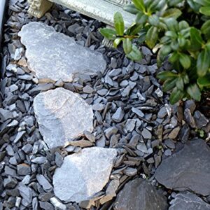 Natural Slate Stone - 1/8 to 1/4 inch Slate Gravel | Perfect for Basing Models, Aquariums, Bonsai and Miniature Gardens, 1lb