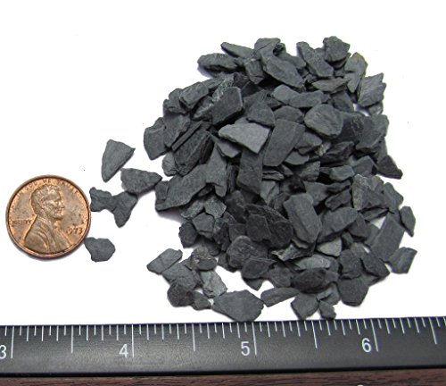 Natural Slate Stone - 1/8 to 1/4 inch Slate Gravel | Perfect for Basing Models, Aquariums, Bonsai and Miniature Gardens, 1lb