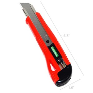 FixtureDisplays® Set of 4 Pcs Plastic Utility Box Cutter Plastic Safety Cutter,Mixed Color,Ship randomly102718 102718