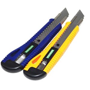 FixtureDisplays® Set of 4 Pcs Plastic Utility Box Cutter Plastic Safety Cutter,Mixed Color,Ship randomly102718 102718