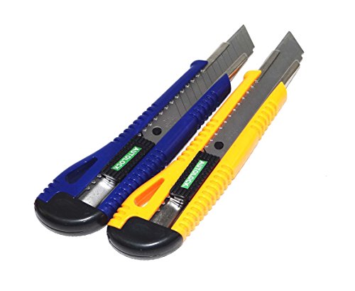 FixtureDisplays® Set of 4 Pcs Plastic Utility Box Cutter Plastic Safety Cutter,Mixed Color,Ship randomly102718 102718