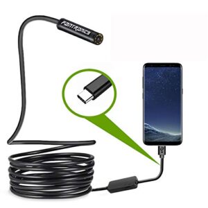 usb snake inspection camera, fantronics usb c borescope, scope camera with 8 led lights for (16.4ft) otg android phone, windows pc, macbook