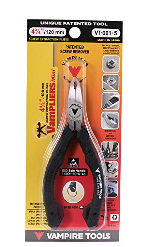 VAMPLIERS 2-PC Screw Extraction Pliers Set. Includes: 5" Mini Plier with ESD Safe Handles, Ideal For Any Electronic Repair + 8" PRO Heavy Duty Linesman Pliers. Made in Japan from High Carbon Steel.