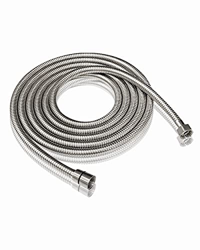 PHASAT Shower Hose,138 Inches Extra Long Shower Hose Replacement,304 Stainless Steel Shower Head Hose Extension Brushed Nickel,A3107N-3.5