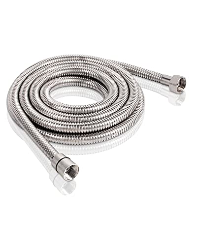 PHASAT Shower Hose,138 Inches Extra Long Shower Hose Replacement,304 Stainless Steel Shower Head Hose Extension Brushed Nickel,A3107N-3.5