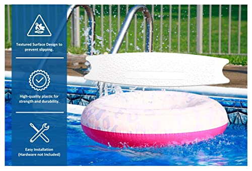 New JSP Manufacturing fits Hydrotools 87901 Swimming Pool Molded Plastic Replacement Ladder Rung Step (3) White