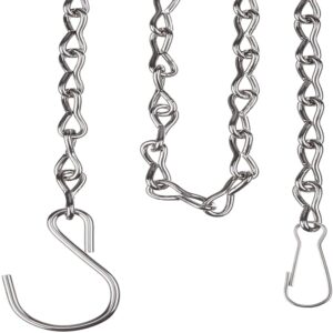 EBOOT 2 Pack 35 Inch Hanging Chain for Bird Feeders, Planters, Lanterns and Ornaments (Silver)