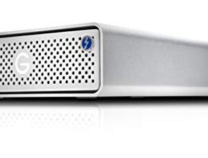 G-Technology 10TB G-DRIVE with Thunderbolt 3 and USB-C Desktop External Hard Drive, Silver - 0G05378-1