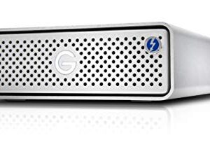 G-Technology 10TB G-DRIVE with Thunderbolt 3 and USB-C Desktop External Hard Drive, Silver - 0G05378-1