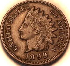 1899 p indian head cent penny seller about uncirculated