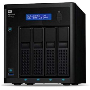 western digital wd 40tb my cloud pro series pr4100 network attached storage - nas - wdbnfa0400kbk-nesn