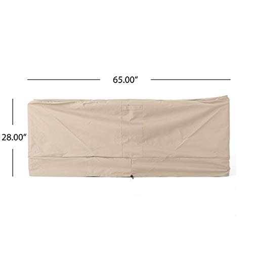 Christopher Knight Home Shield Outdoor Waterproof Fabric Chat Set Cover, Beige