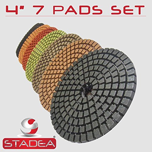 Stadea SWP105K Stone Concrete Countertop Grinder Polisher Wet Stone 4" Concrete Polishing Kit