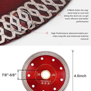 4.5Inch Super Thin Diamond Tile Blade for Cutting Porcelain Tiles Marbles…