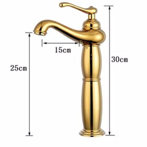 SJQKA-European style, bathroom art basin, all copper single hole, hot and cold antique faucet, stage wash basin, golden retro, faucet