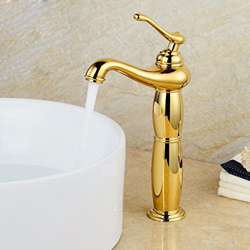 SJQKA-European style, bathroom art basin, all copper single hole, hot and cold antique faucet, stage wash basin, golden retro, faucet