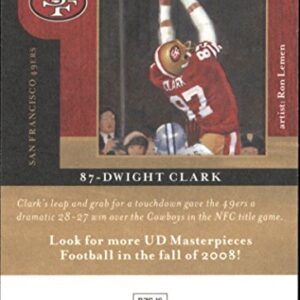 2008 Upper Deck Masterpieces Preview #MPP2 Dwight Clark - Football Card