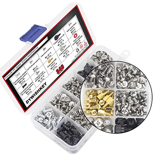 DYWISHKEY Computer Screws Standoffs Set Assortment Kit, 340 PCS