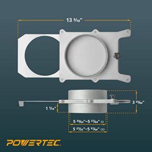 POWERTEC 70227 6-Inch Blast Gate for Dust Collector, Dust Collection Fittings