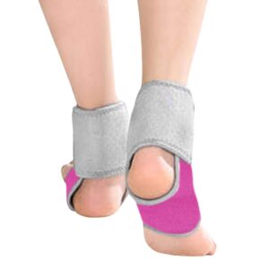 A Pair Teens Kids Ankle Support Braces Breathable Compression Sleeves Adjustable Sports Dance Foot Arch Support Wraps Protector for Arthritis Relief Joint Pain Sprain Ankles Brace Stabilizer Guard