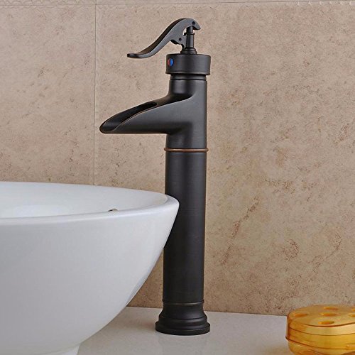 SJQKA-Bathroom faucet, basin faucet creative, Black Bronze single hole basin faucet